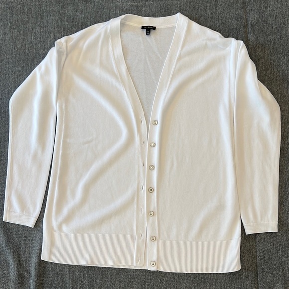 Talbots | Sweaters | Talbots White Girlfriend Cardigan | Poshmark